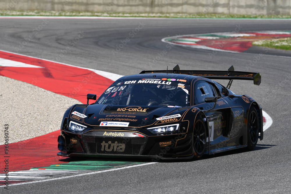 Scarperia, 23 March 2024 Italy: Audi R8 LMS GT3 EVO II of Team Juta ...