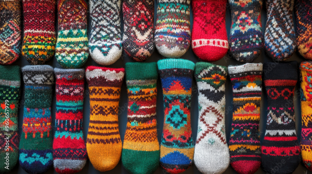 Illustrate traditional or culturally significant socks from different ...