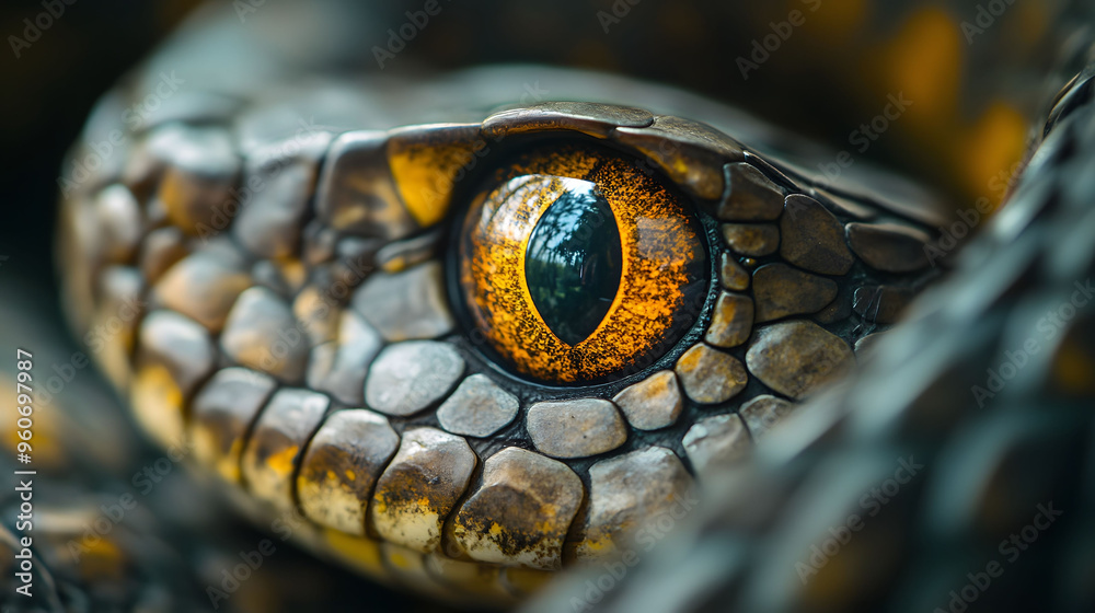 snake eye pupil, reptile head animal close up, shed skin, venomous ...