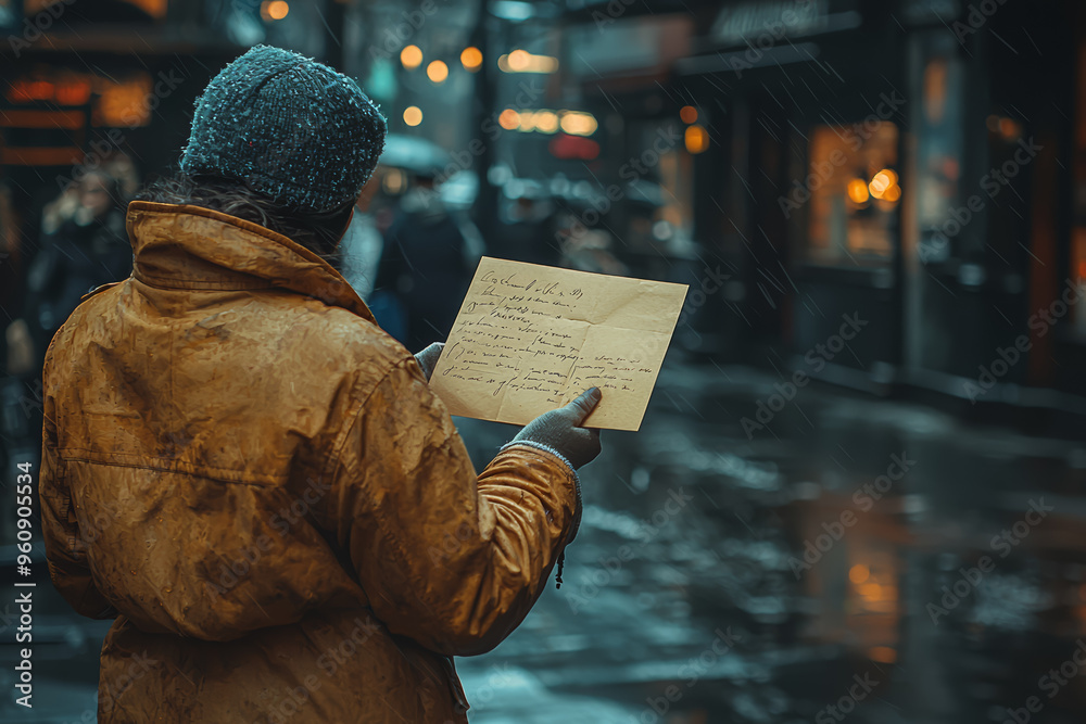 A person sending a heartfelt letter to an old friend, rekindling joy ...