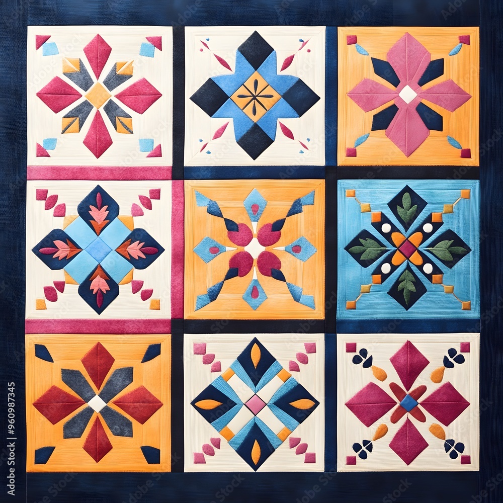 Egyptian Khayamiya Pattern A traditional applique pattern used in ...