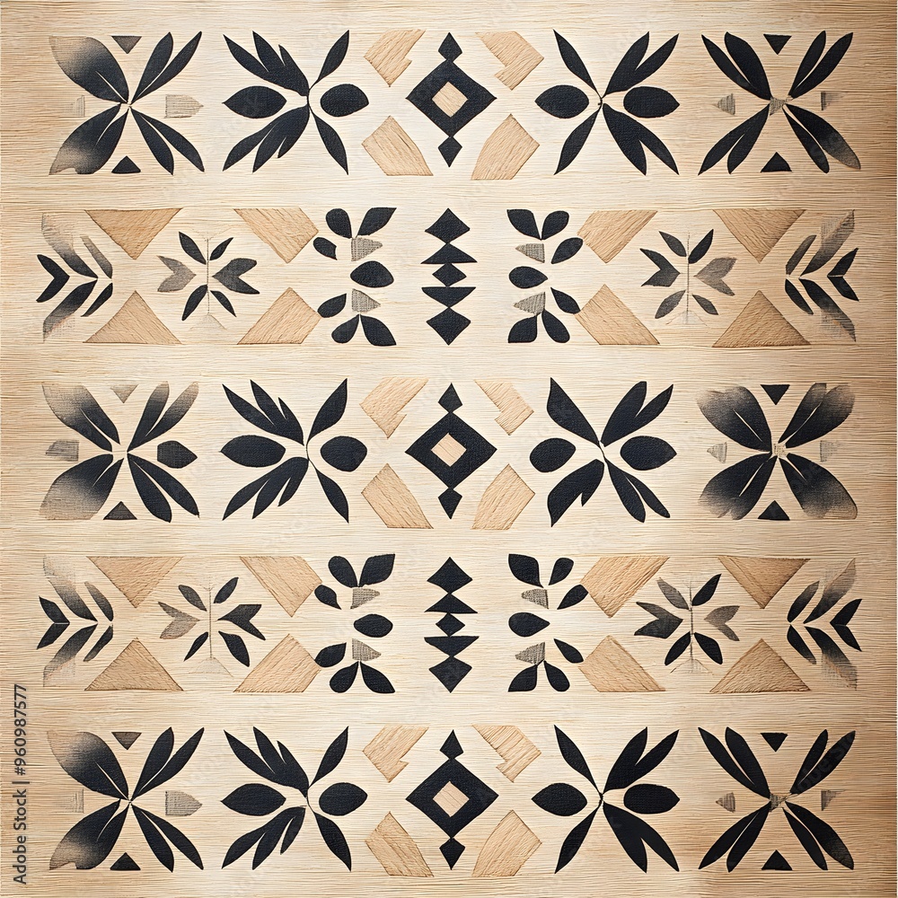 Samoan Tapa Cloth Pattern A traditional Samoan pattern created using ...