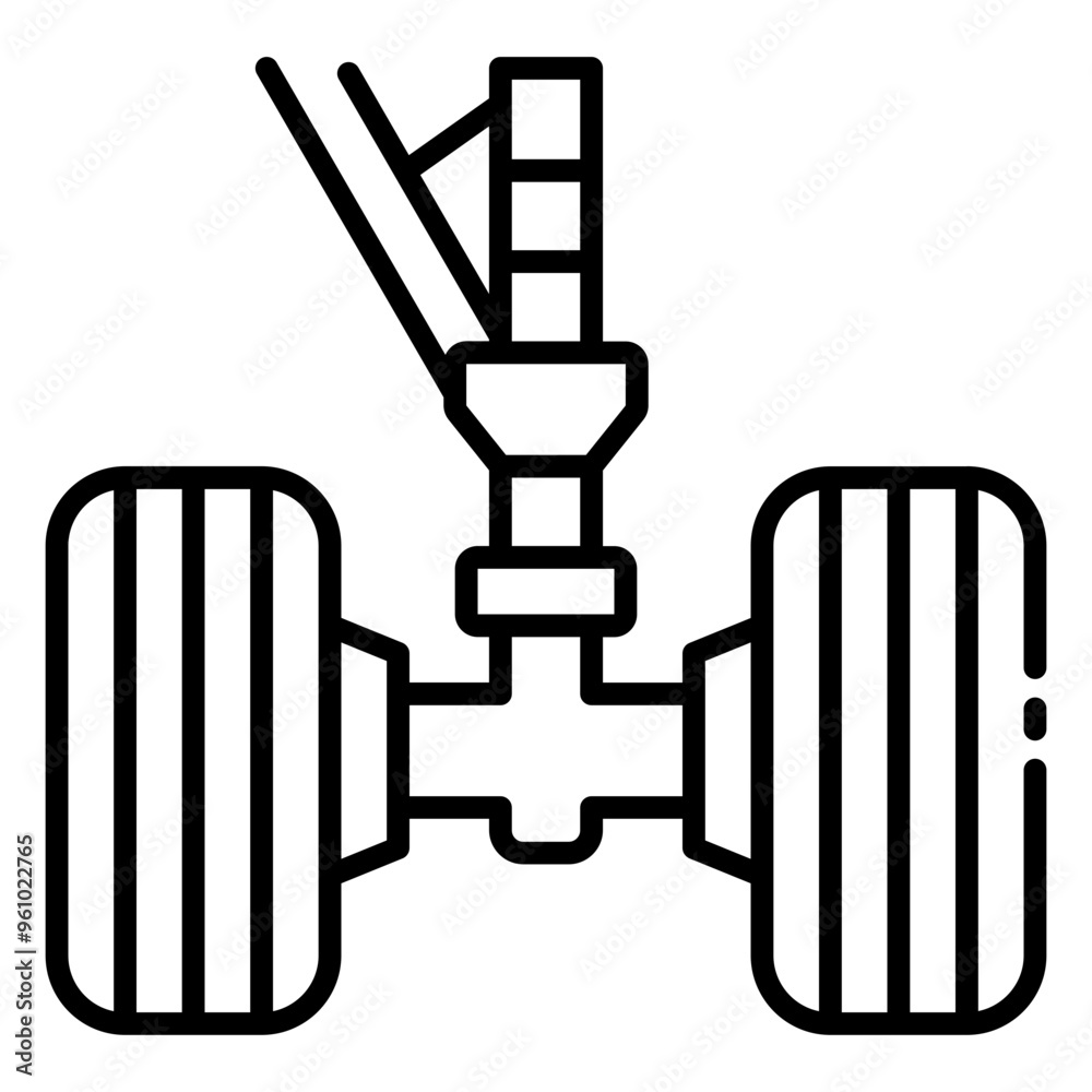 Landing gear icon representing the wheels and equipment used by ...