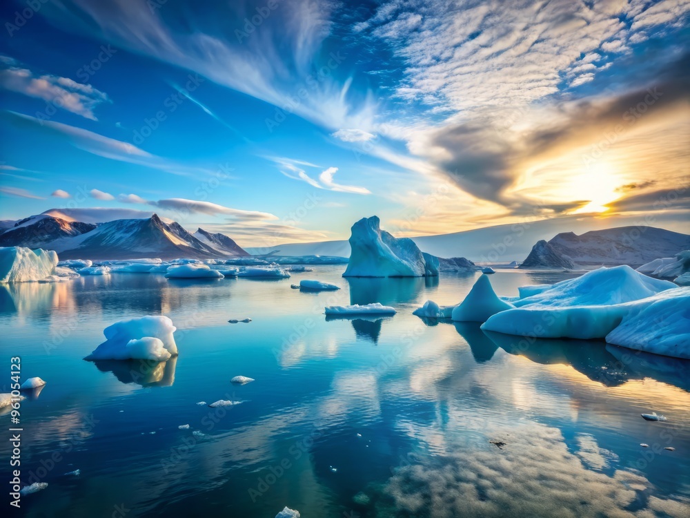 Greenland Sea (Located between Greenland, Iceland, and Svalbard) with a ...