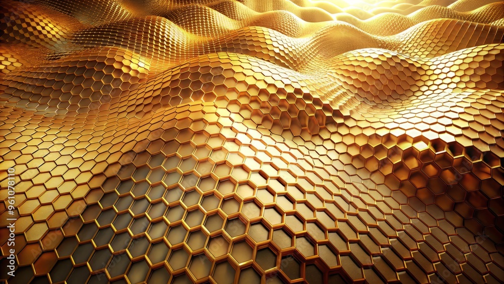 Octagons in a grid pattern appear to float and undulate in a ...