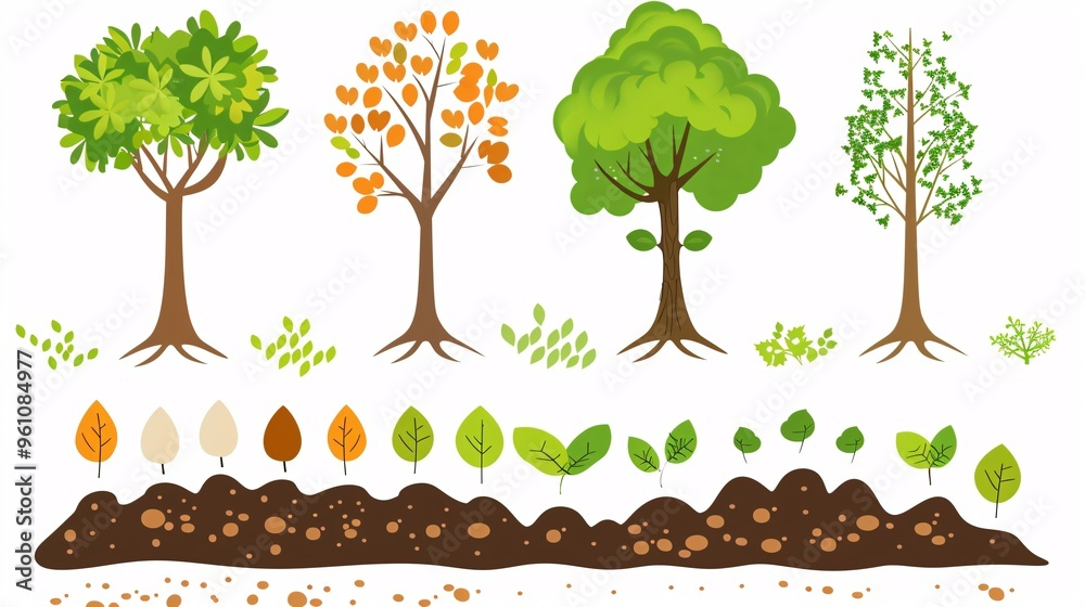 220. Vector illustration infographic depicting tree planting steps ...