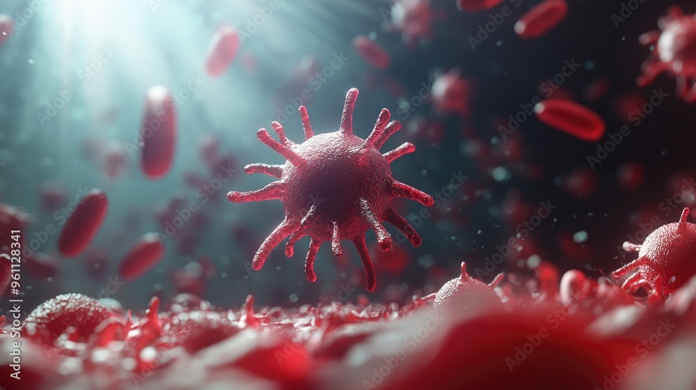 Blood sample used for testing TNF alpha an inflammatory cytokine ...