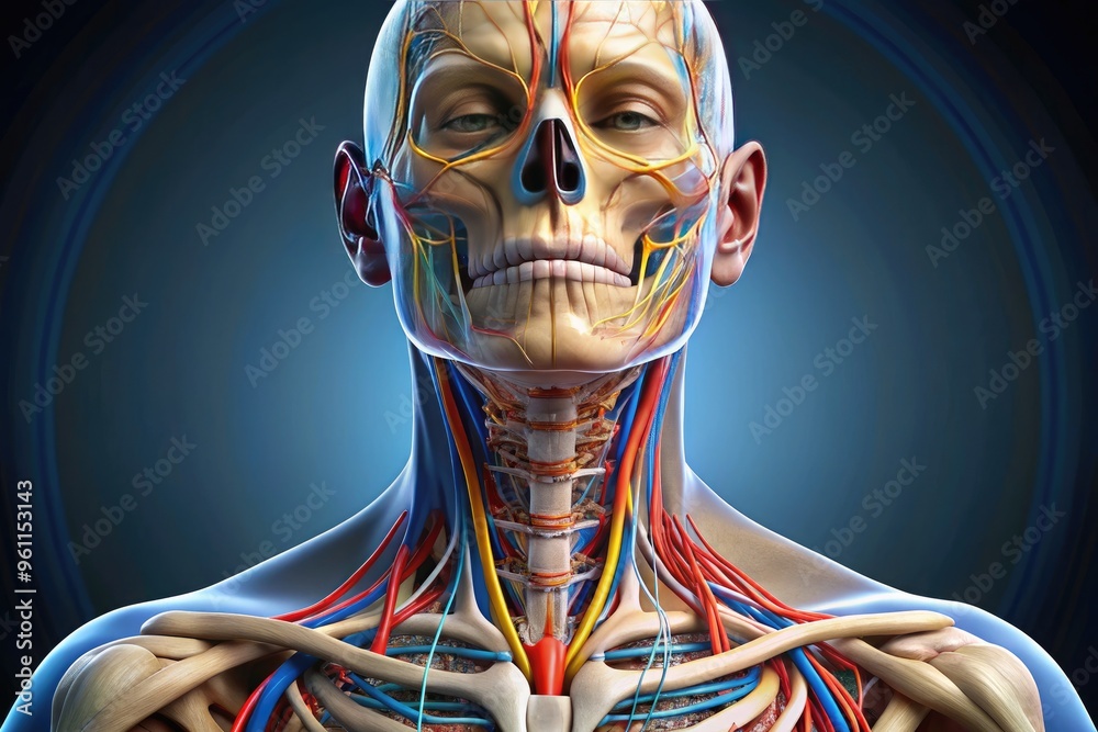 An Anatomical Illustration Displaying The Detailed Structures And ...