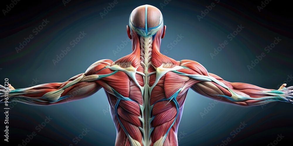 Anatomical View Of The Major Muscle Groups In The Human Back ...
