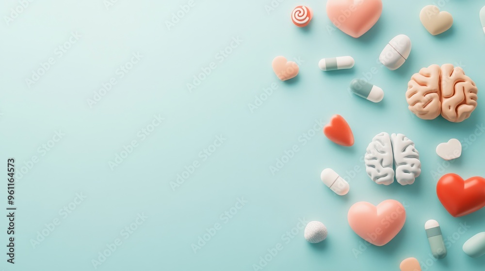 Empowering Minds: 3D Interconnected Mental Health Symbols Promoting ...