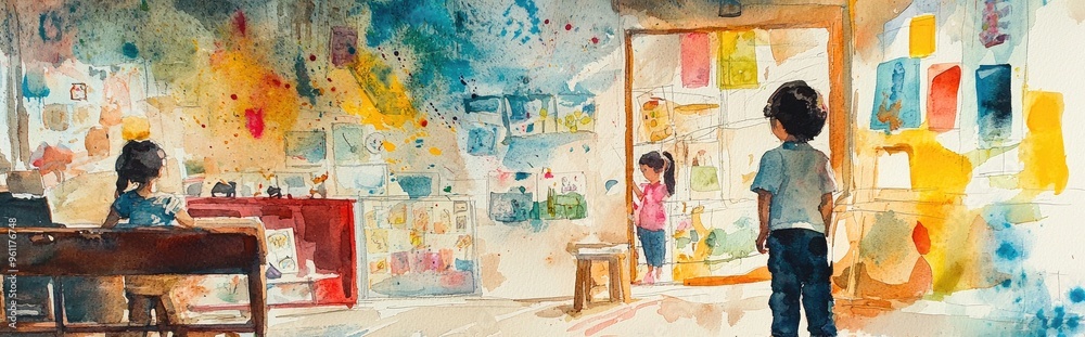 Exploring Creativity in a Playful Art Space: A Watercolor Journey into ...