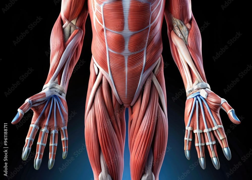 Detailed Image Of The Forearm Muscles And Tendons, Showing The Flexors ...