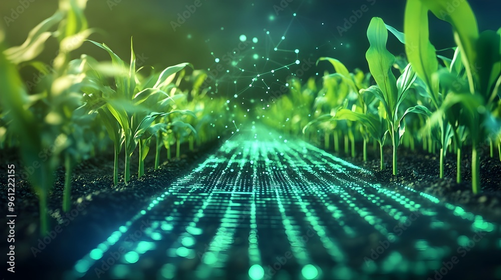 Holographic 3D visualization showcasing the power of algorithms to ...