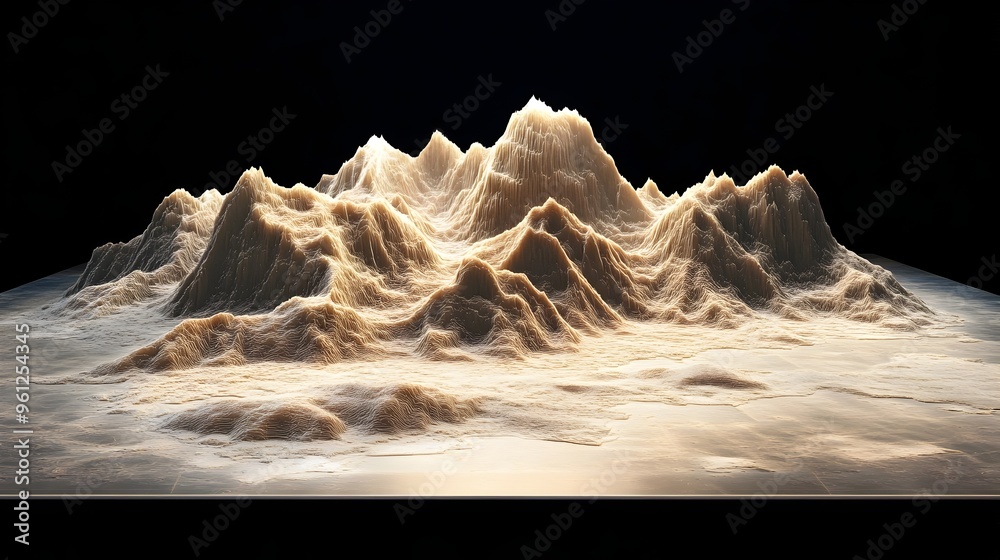 A mesmerizing holographic display showcasing a highly detailed ...