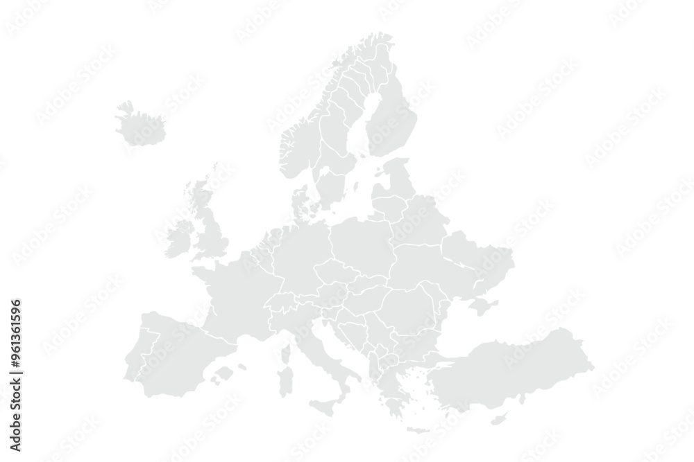 Europe map isolated on white background. for website layouts ...