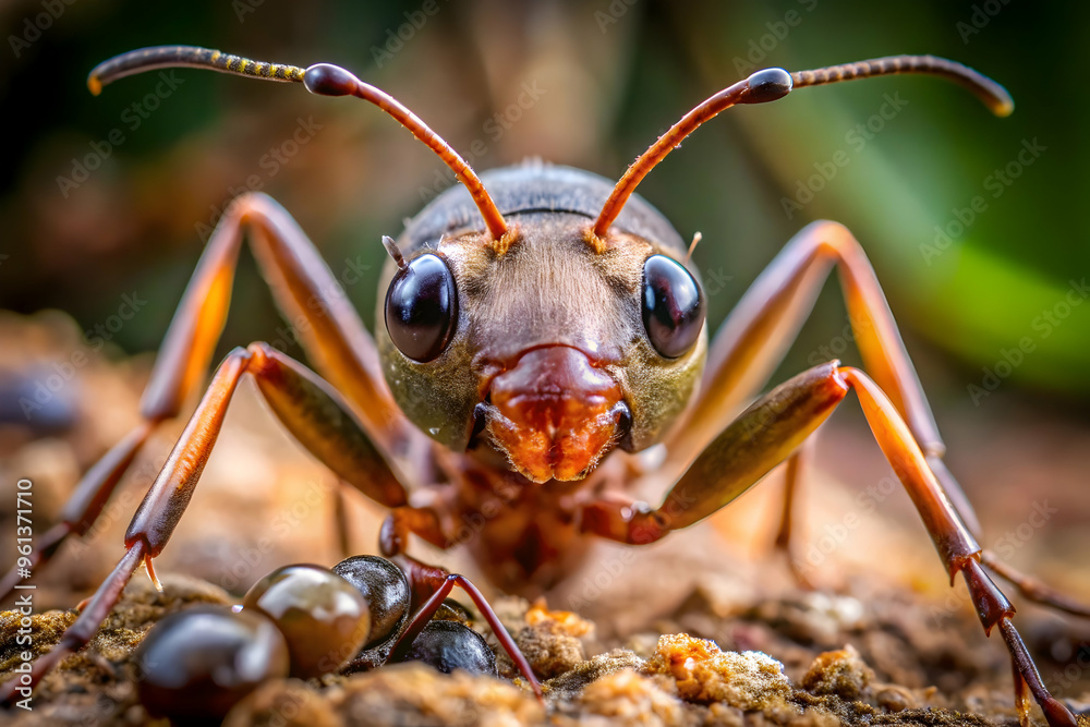 Ant's Kingdom: A macro portrait of an ant in its natural habitat ...
