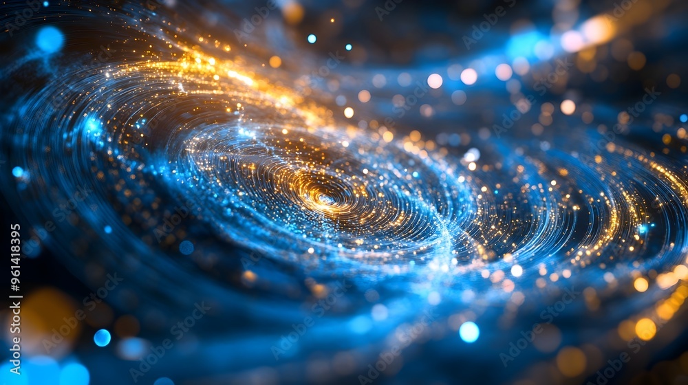 Holographic visualization depicting the wave particle duality of ...