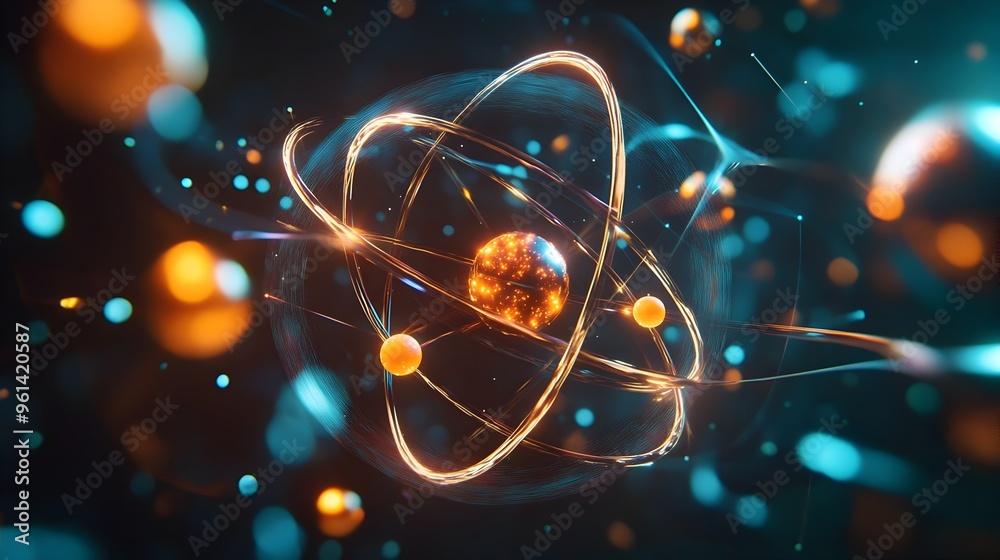 Holographic 3D visualization showcasing the arrangement and structure ...