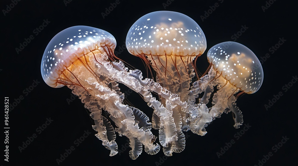 Jellyfish, mesmerizing marine marvels, possess gelatinous bodies and ...