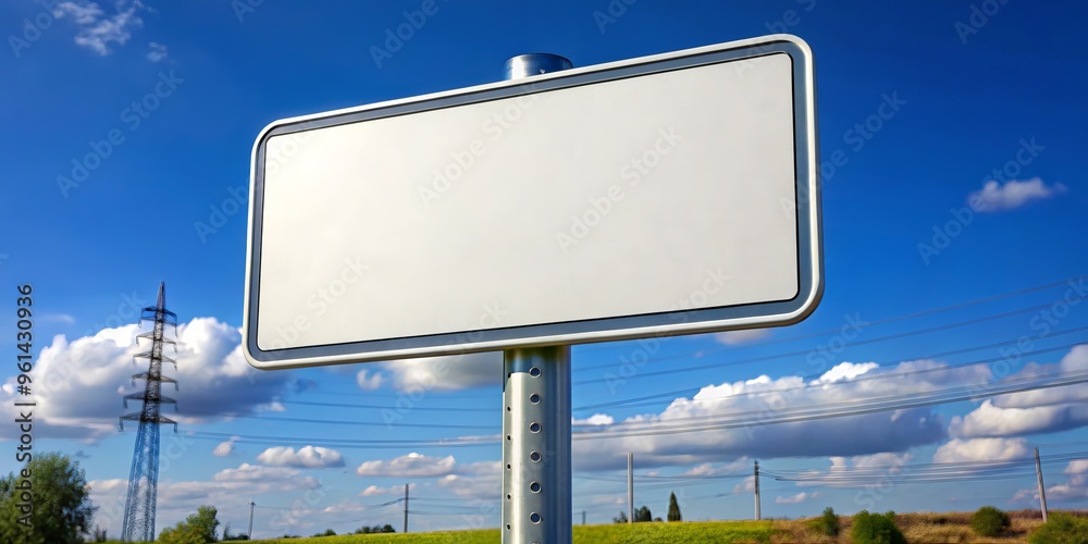 Pylon sign hangs listlessly from a metal pole, an empty sentinel ...
