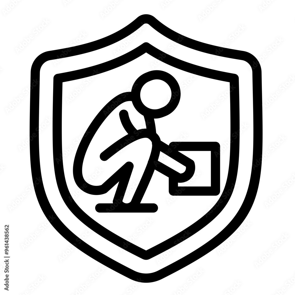 Safe Lifting Techniques Icon Stock Vector | Adobe Stock