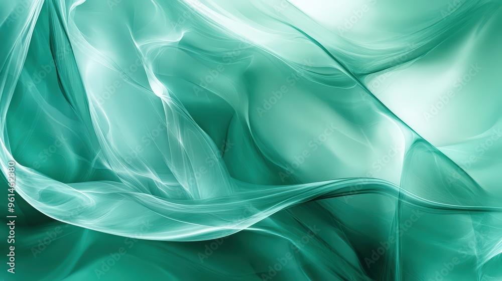 Digital art background animation with teal and emerald colors ...