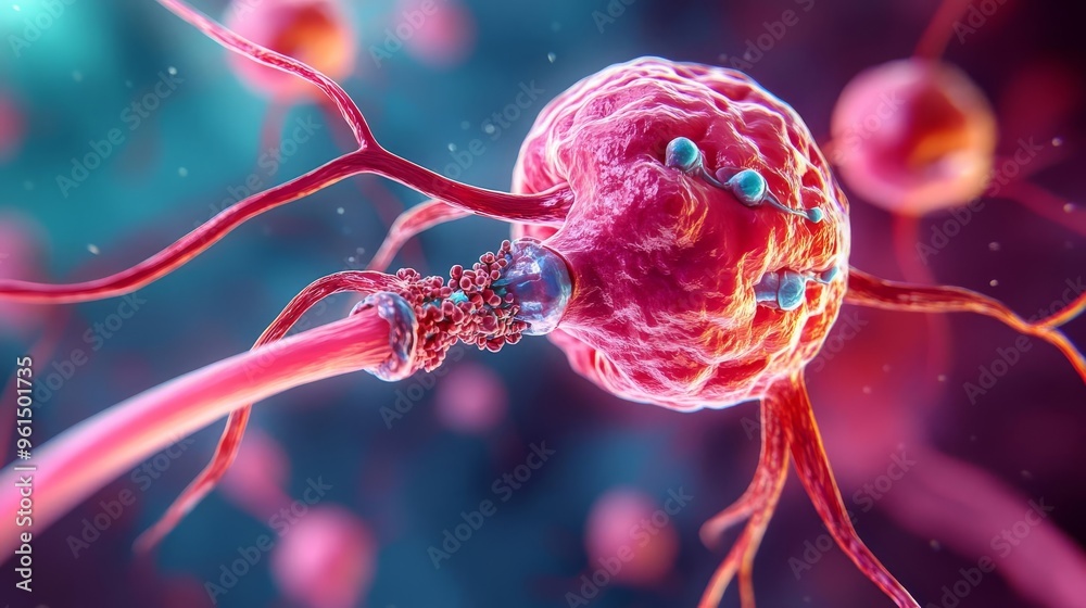 Motor endplate, muscle cell synapse with motor neuron ...