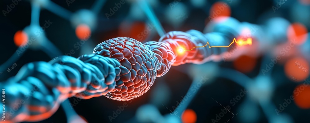 Sarcolemma, muscle cell membrane with action potential flow ...