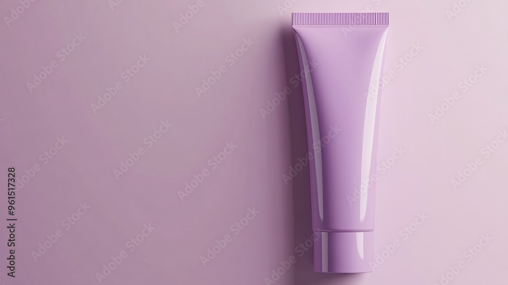 cosmetic cream tube mock-up minimalist skincare packaging, glossy ...