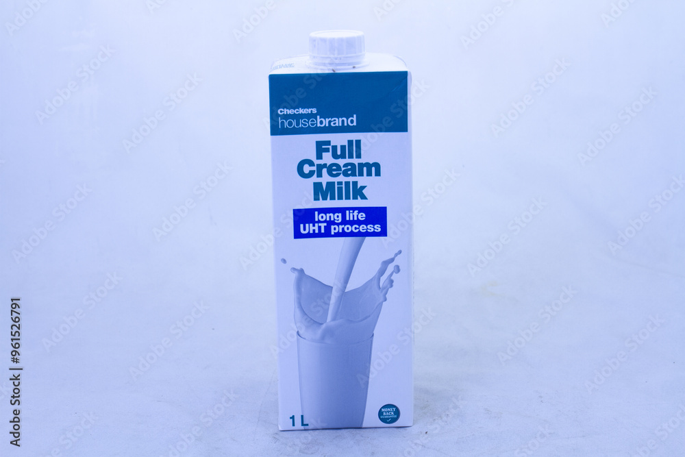 Johannesburg, South Africa - a carton of Checkers housebrand full cream ...