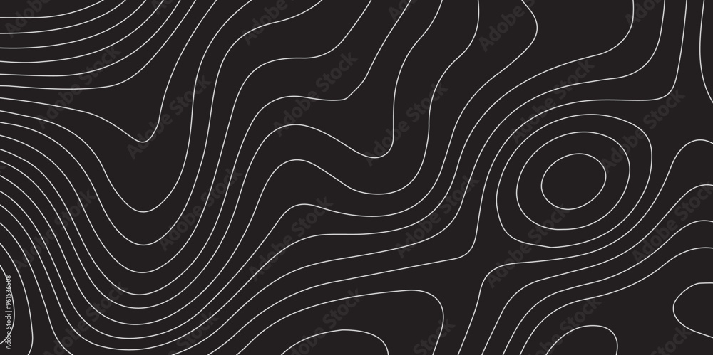 Black topology topography vector abstract design digital background ...