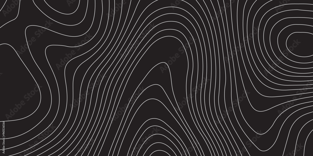 Black topology topography vector abstract design digital background ...