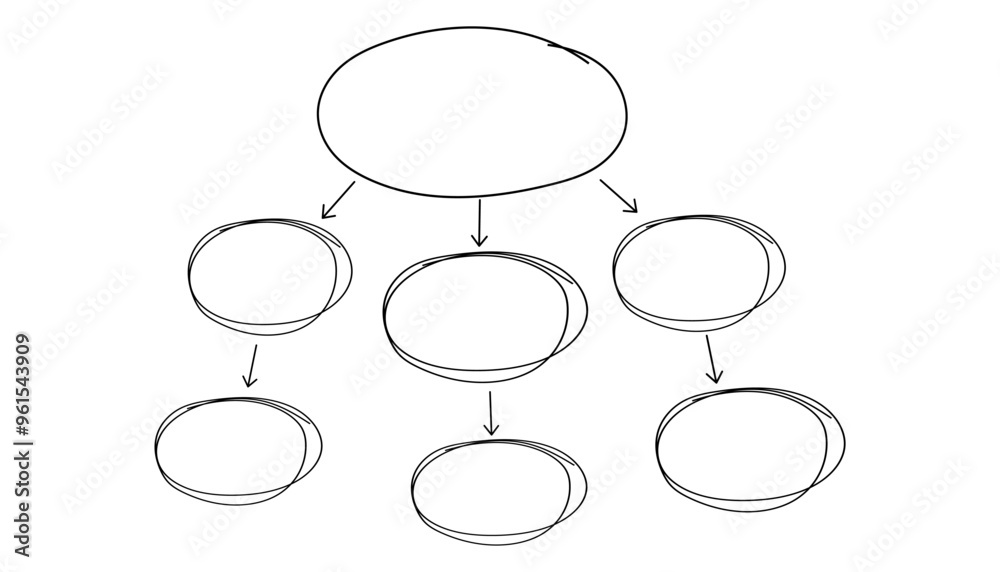 Mind map infographic diagram doodle line free hand drawing. Idea scheme ...