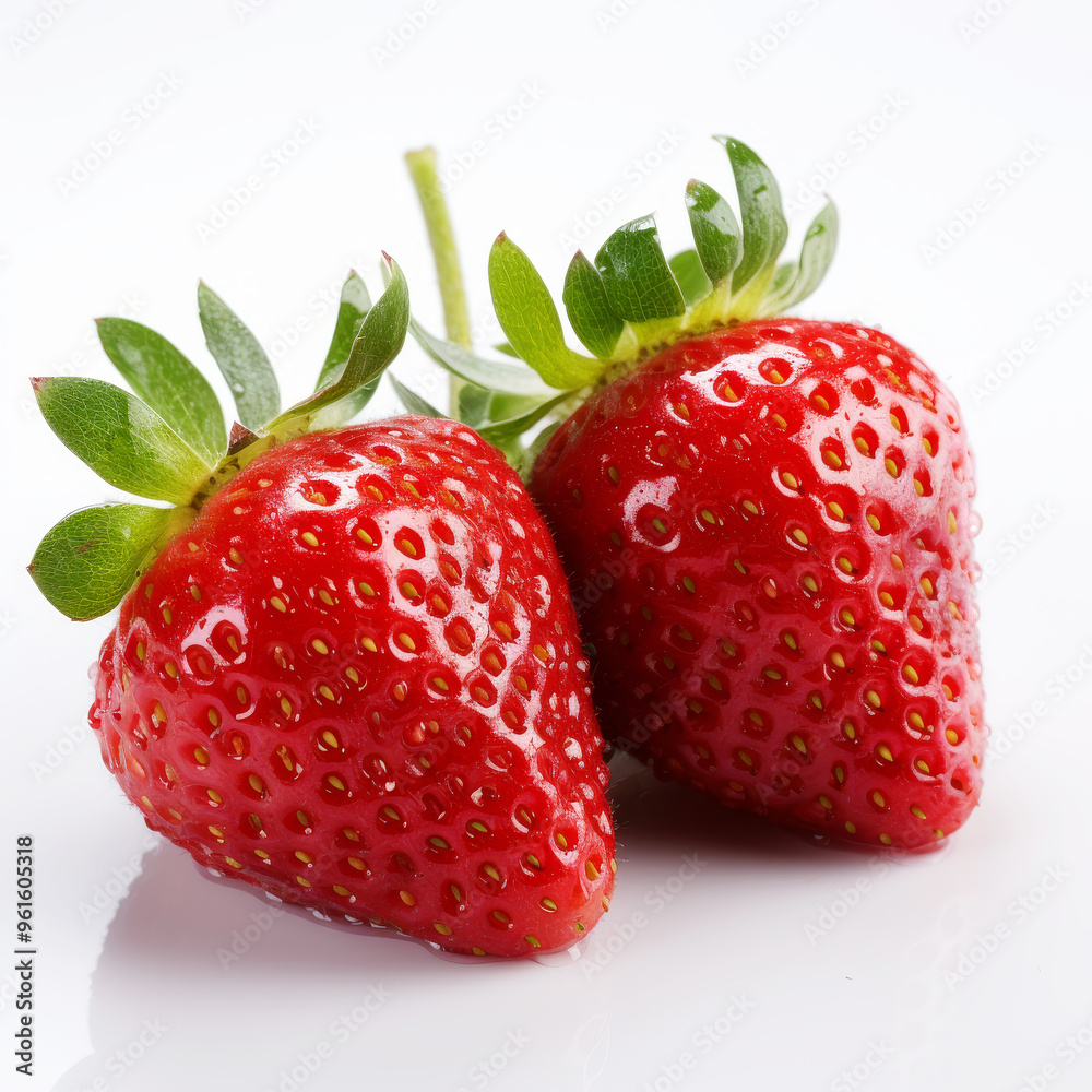 Fresh strawberries isolated on a clean white background Stock Photo ...