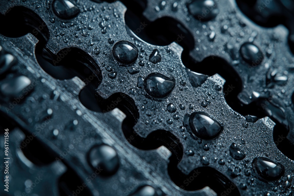 Water droplets on a metal surface. Great for showing the effect of ...