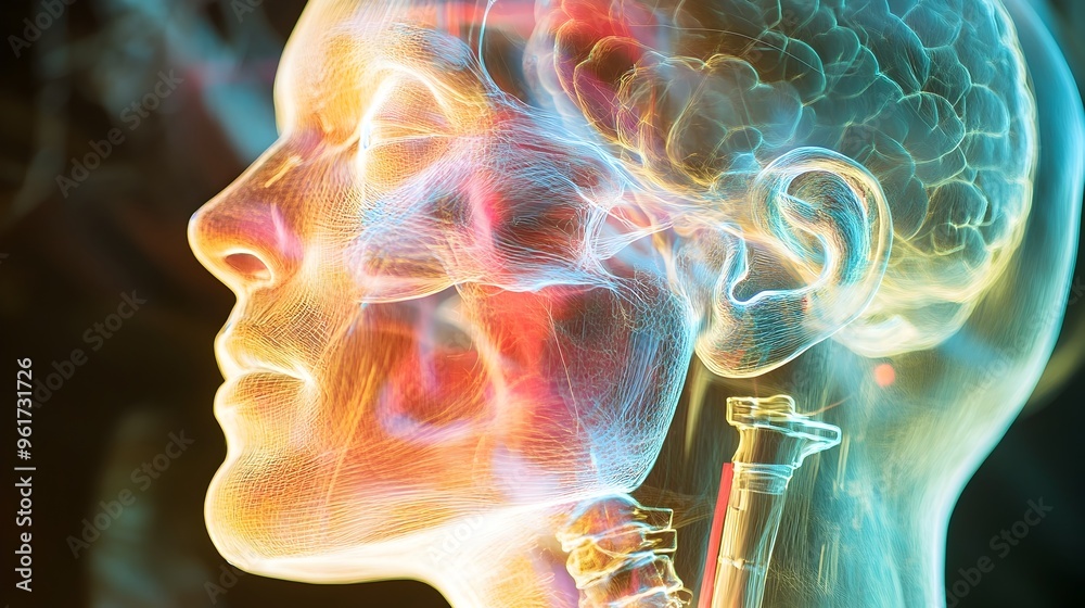 Holographic display showcasing the of biofeedback technology in muscle ...