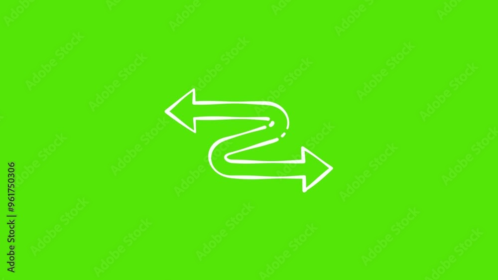 Set of Animated Hand Drawn Arrows Green Screen. Animated arrows pack on Green Screen. Arrow ...