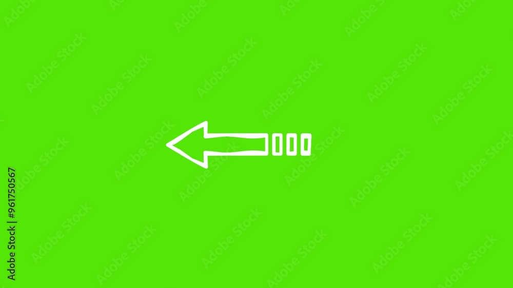 Set of Animated Hand Drawn Arrows Green Screen. Animated arrows pack on ...