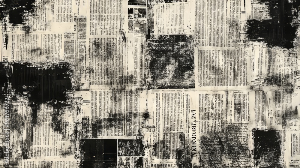 Grainy aged newsprint background. Vintage old newspaper texture ...