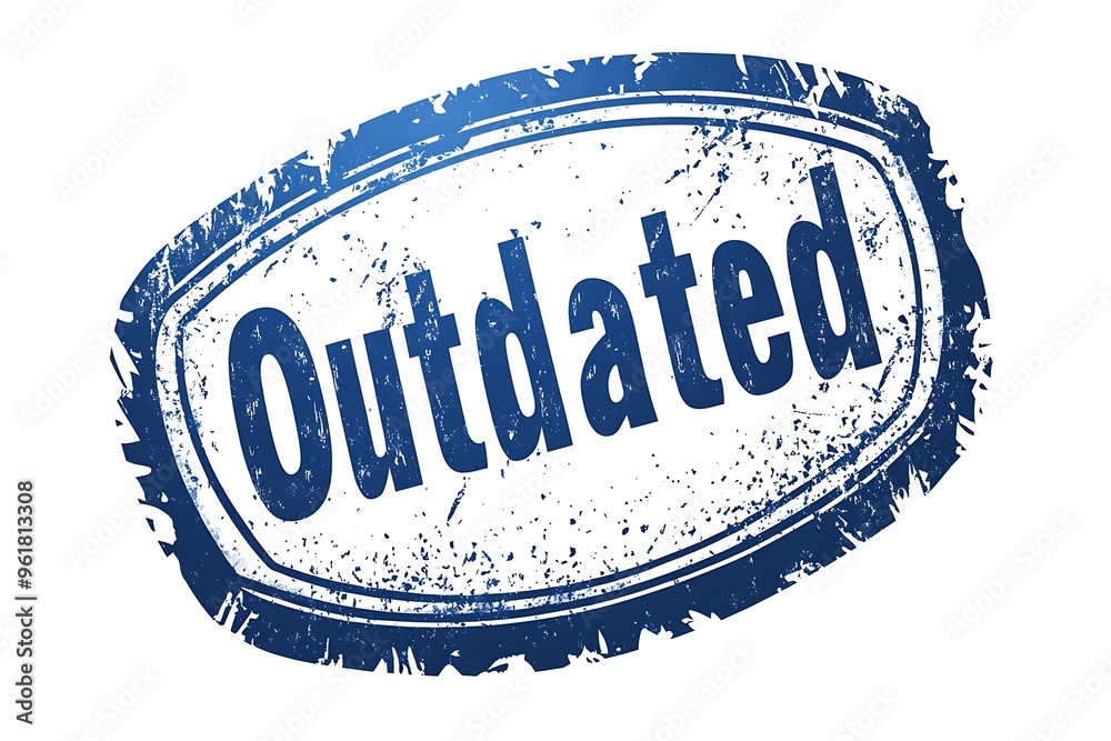 Vintage Indigo Stamp "Outdated" on White Background - Vector Clipart ...