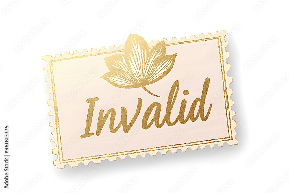 Vintage Gold Stamp with "Invalid" Word - Simple Clipart Vector ...
