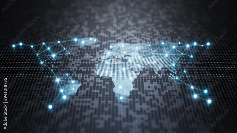 Network connection and global positioning system concept. Navigation ...