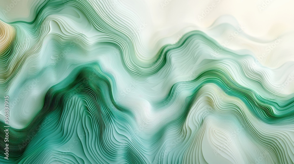 Light topographic contour map background with intricate lines and a ...