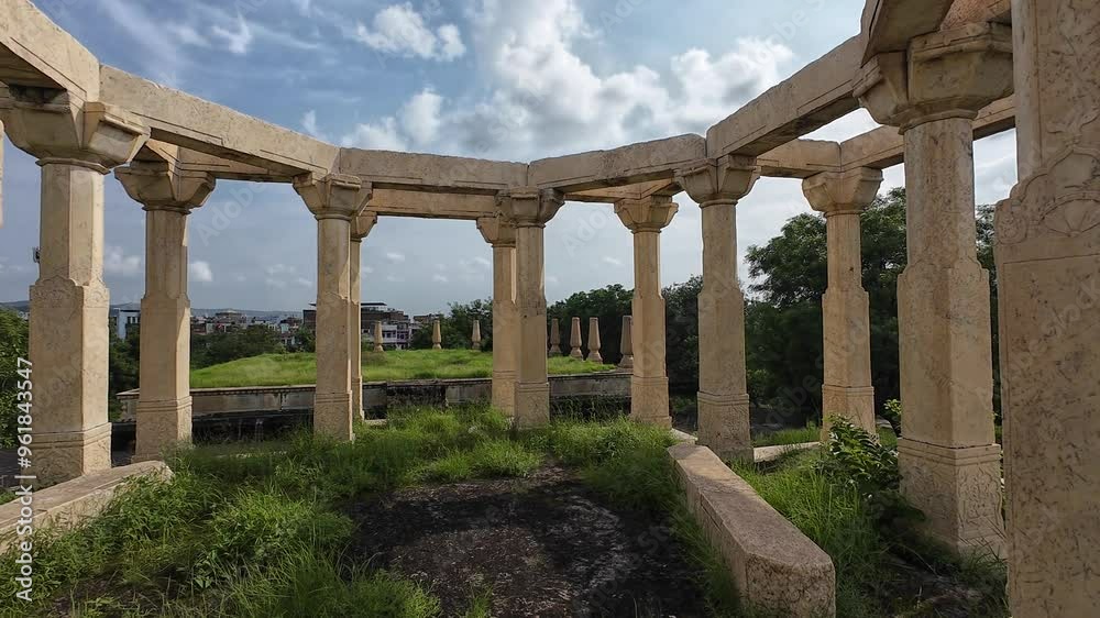 Medieval period ruin structure at Maharaniyon Ki Chhatriyan, the ...