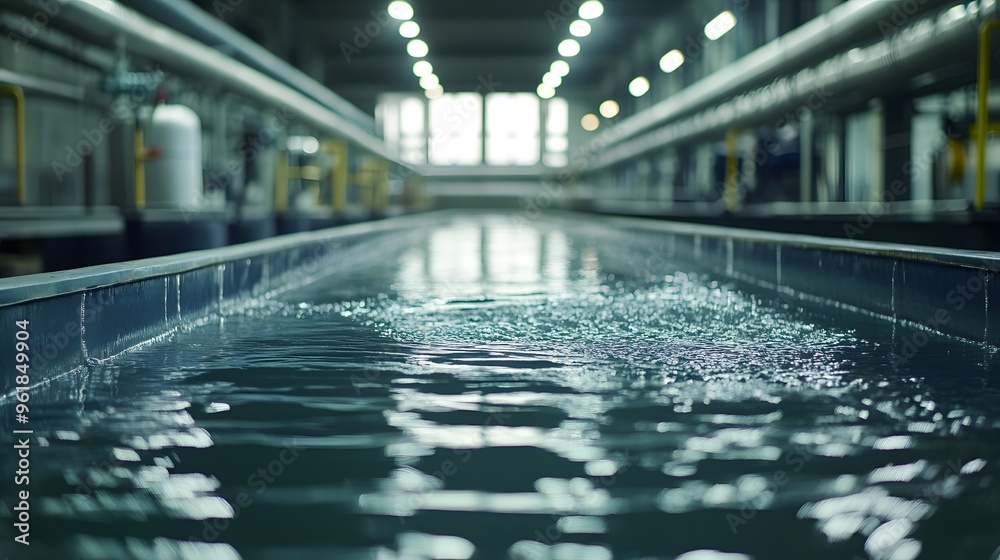 Water Recycling System An industrial recycling system showing tanks and ...