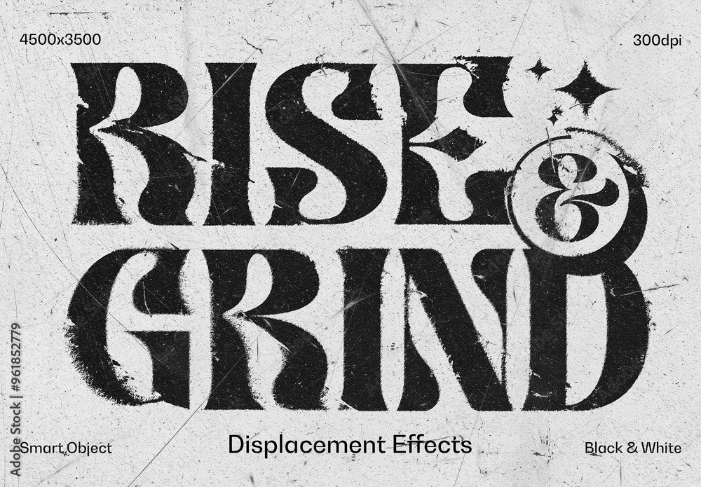 Grunge Distort Text And Logo Effect Mockup Stock Template | Adobe Stock