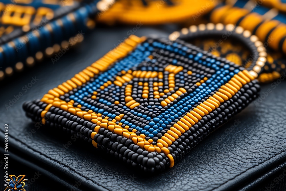 African pattern, beadwork motifs, detailed craftsmanship reflects the ...