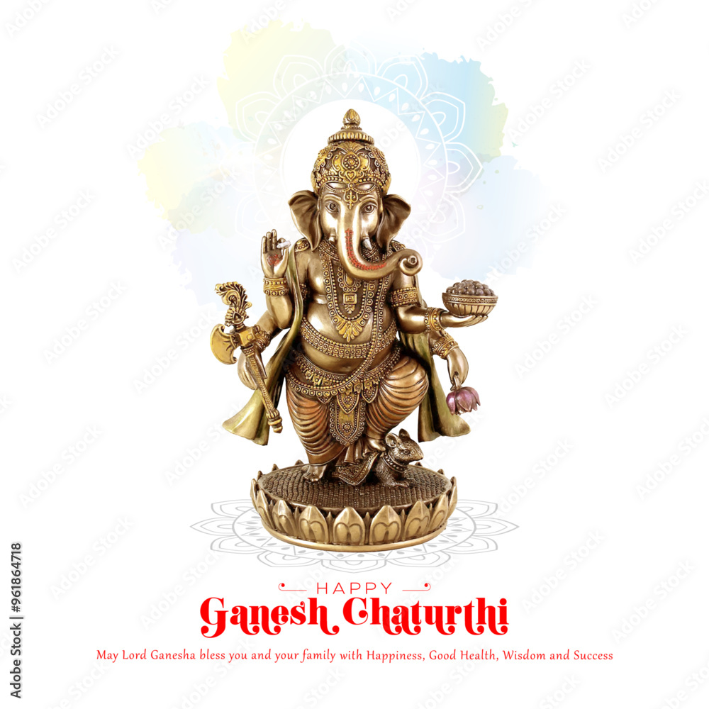 Happy Ganesh Chaturthi, Lord Ganesha Dance Pose. Indian festival that ...