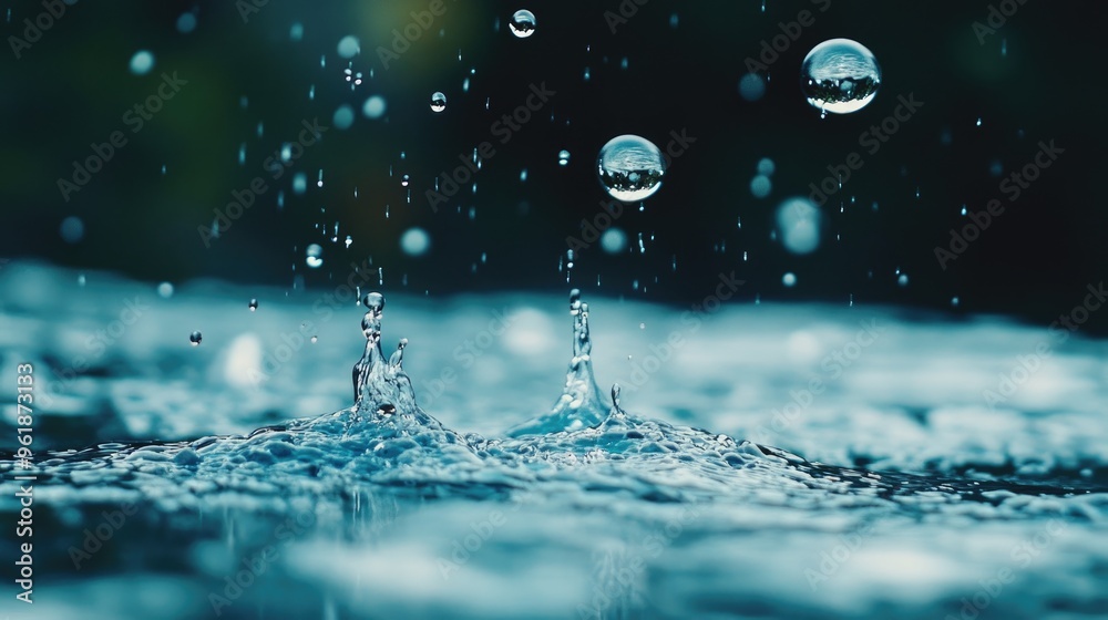 Water Droplet Overlay. Realistic Rain Effect for Photos with Nature ...