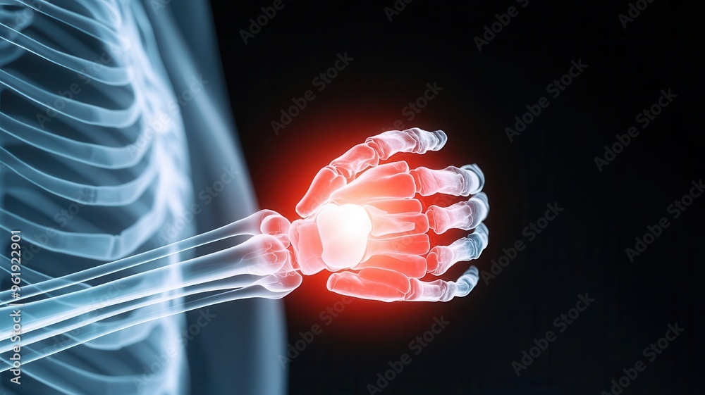 Medical diagram of an inflamed and swollen elbow joint, joint injury ...